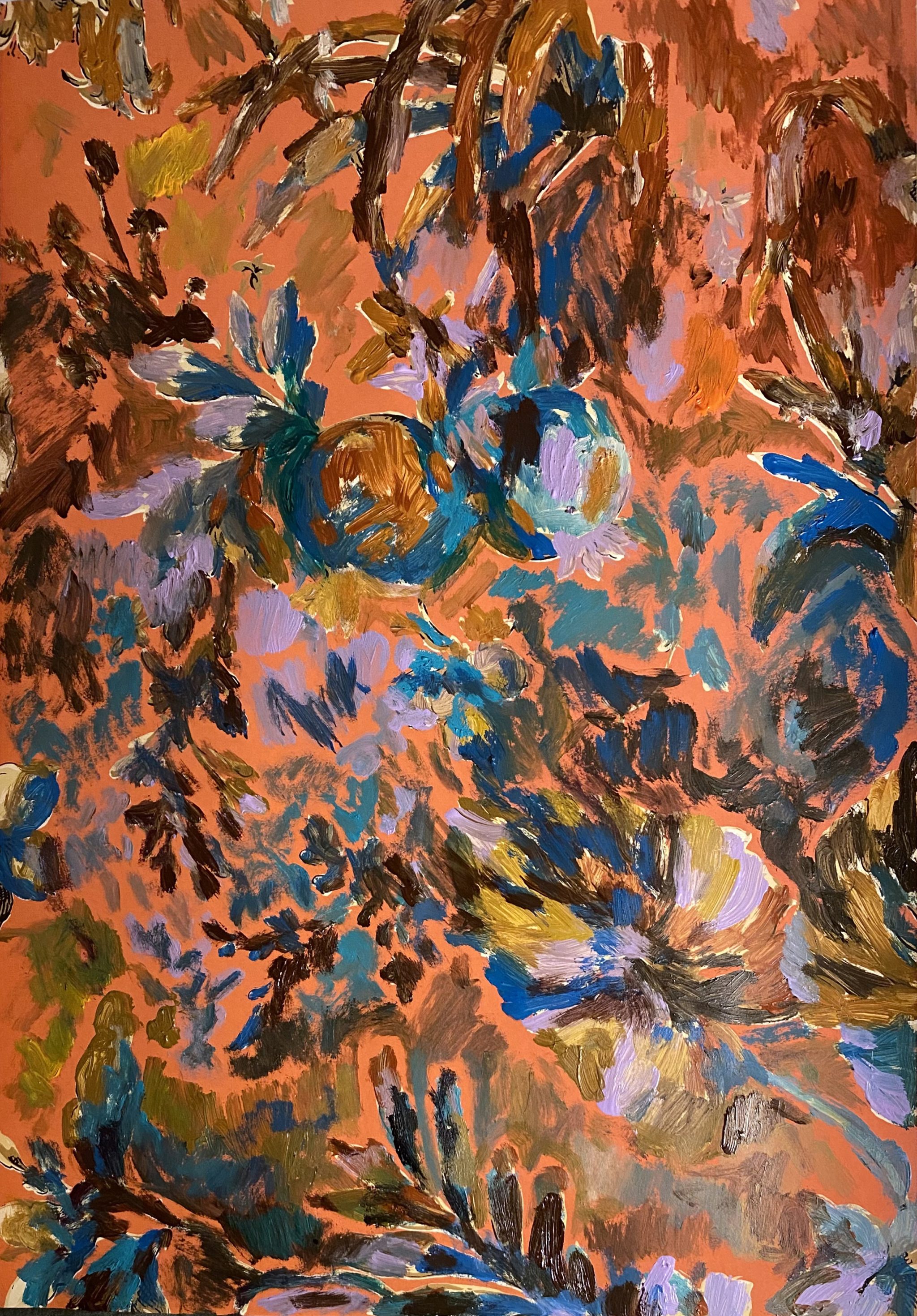 Heather Rubinstein Abstract, installation, stitched painting