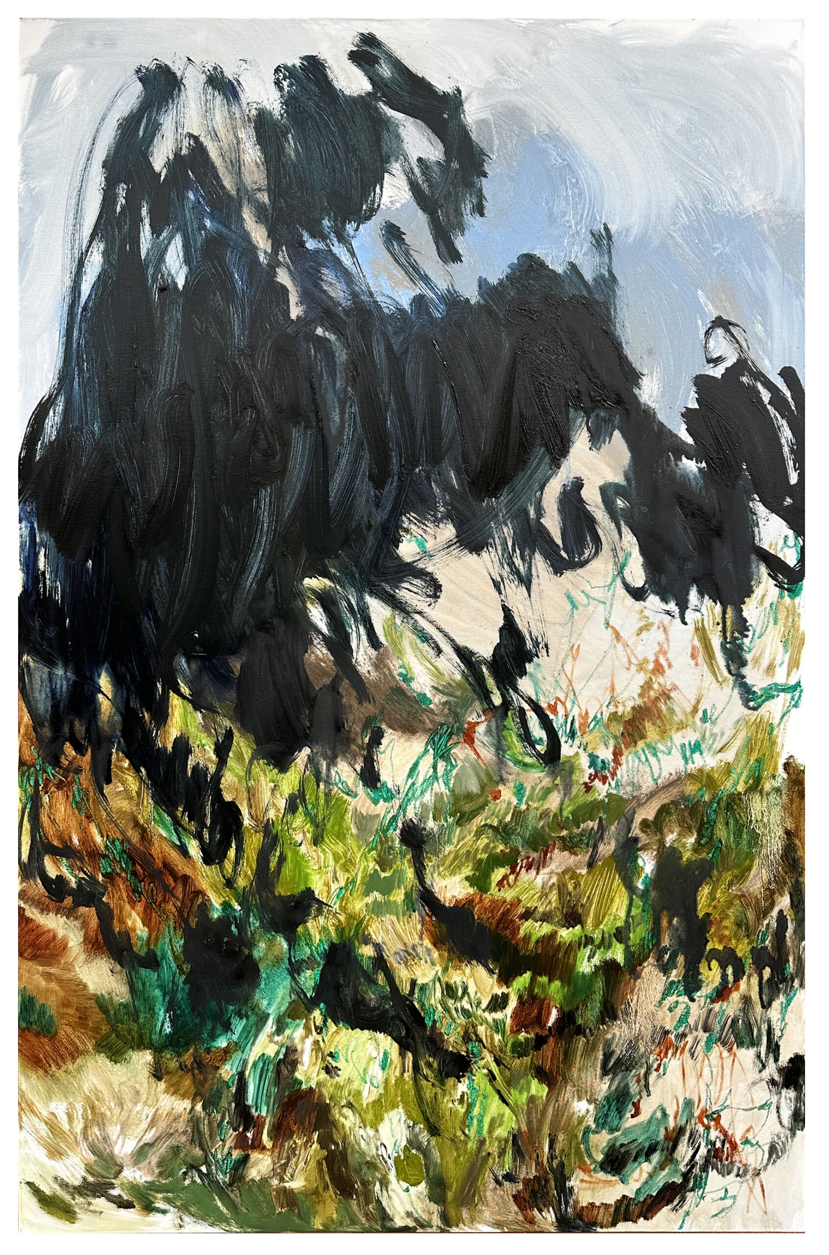 Heather Rubinstein Abstract, installation, stitched painting