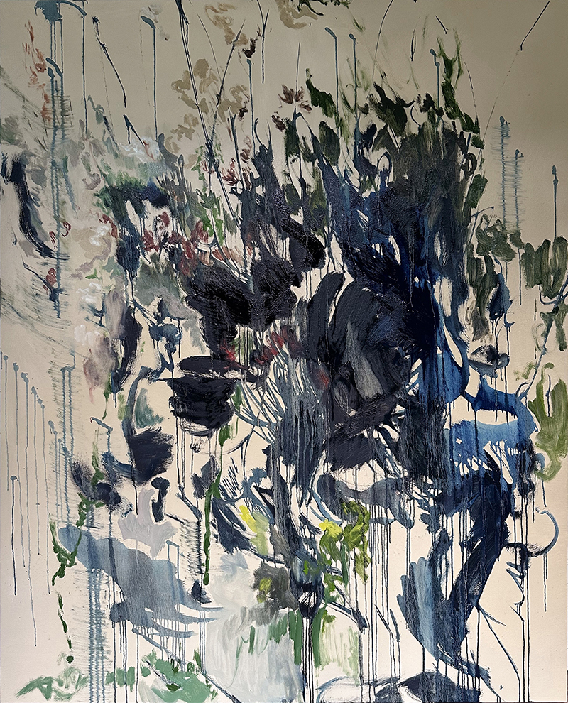 Heather Rubinstein Abstract, installation, stitched painting